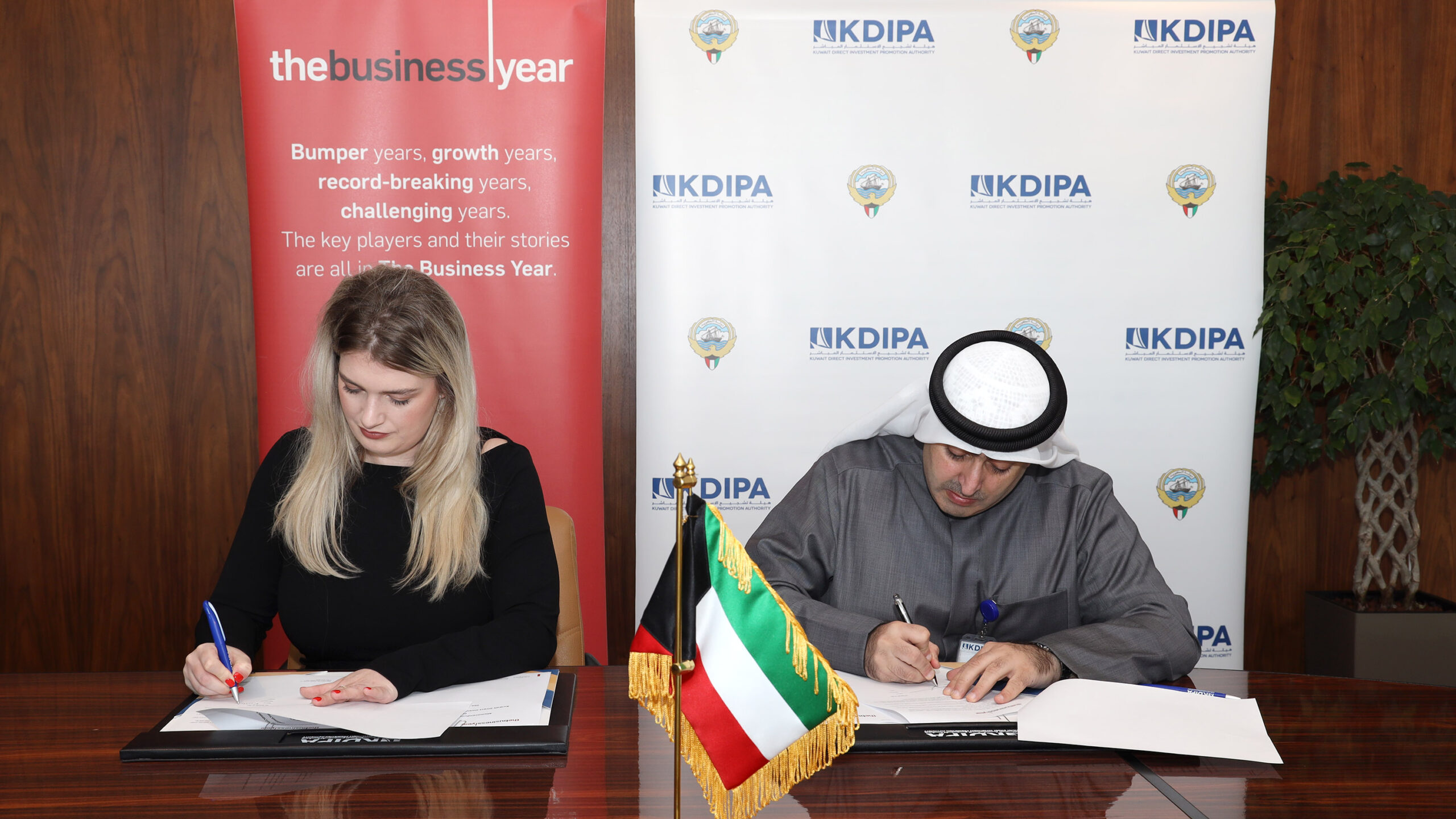 KDIPA Signs MoU with The Business Year | Kuwait Direct Investment ...